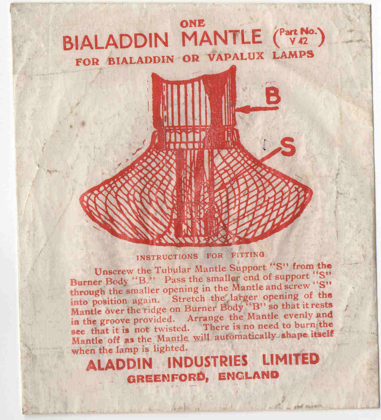 Mantle fitting | Classic Pressure Lamps & Heaters