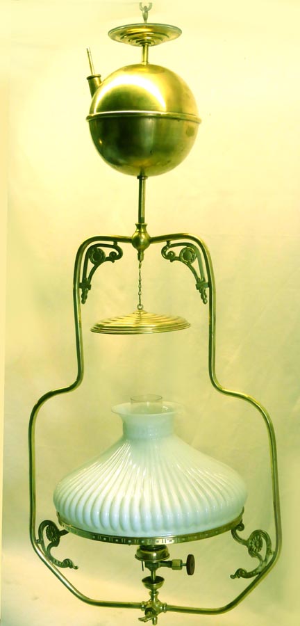 Ca. 1905 Louis Runge gravity pressure hanging lamp | Classic Pressure ...